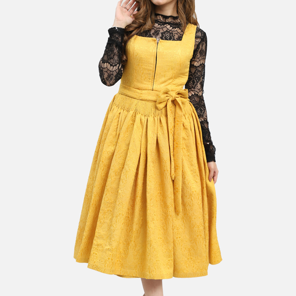 Sunny Yellow Dirndl Dress – Oktoberfest Wear