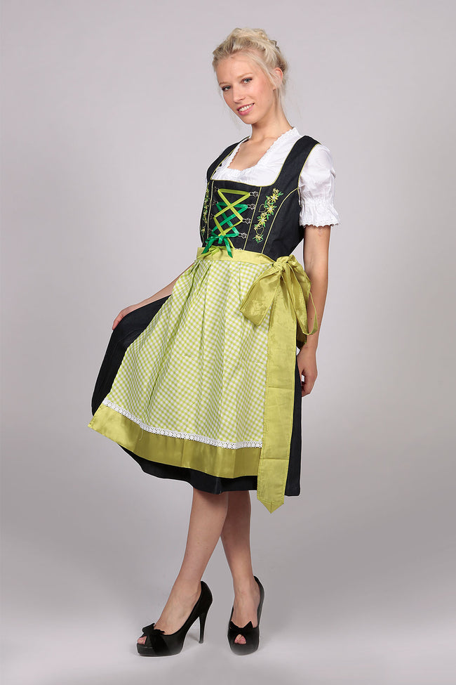 Traditional Long Dirndl Dress – Oktoberfest Wear