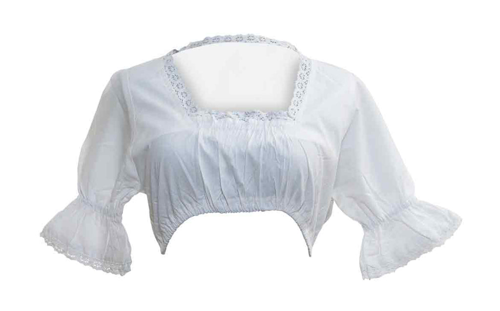 Bavarian Classic Beauty: Elegant and Refined White Dirndl Blouse ...